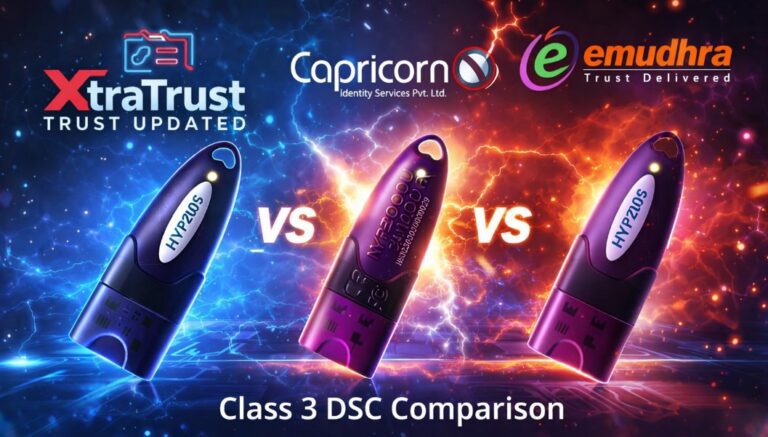 Capricorn vs eMudhra vs XtraTrust Class 3 DSC – Complete Expert ...