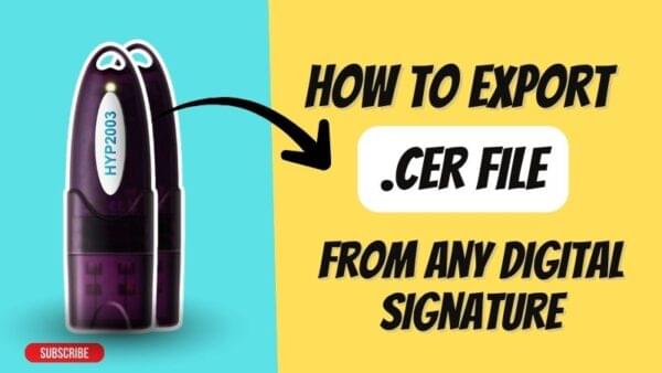 How to Export .CER File from Digital Signature Certificate (DSC) – Step ...